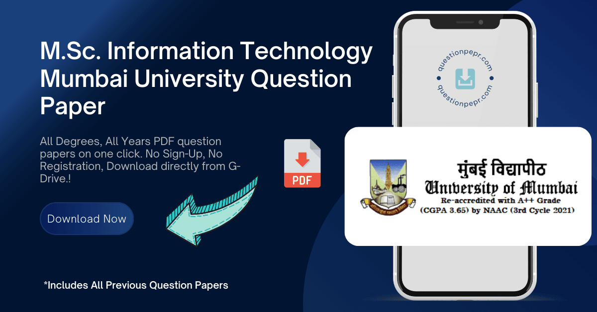 M.Sc. Information Technology Mumbai University Question Papers ...