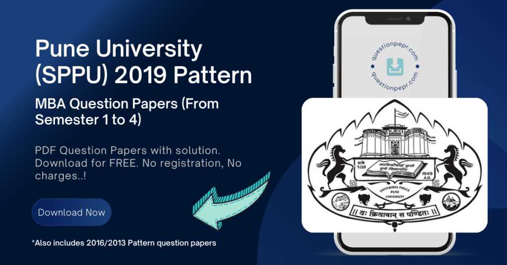 MBA Pune University Question Papers (SPPU) PDF Download – Sem 1 To Sem 4 (2013, 2016, 2019 ...