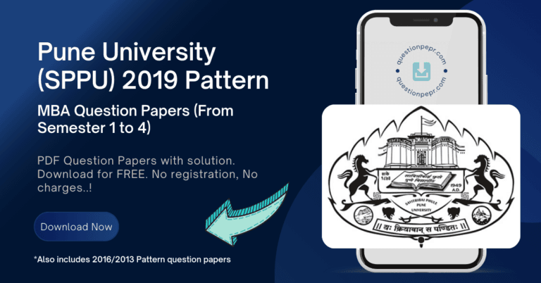 Mba Pune University Question Papers Sppu Pdf Download Sem 1 To Sem 4 2013 2016 2019